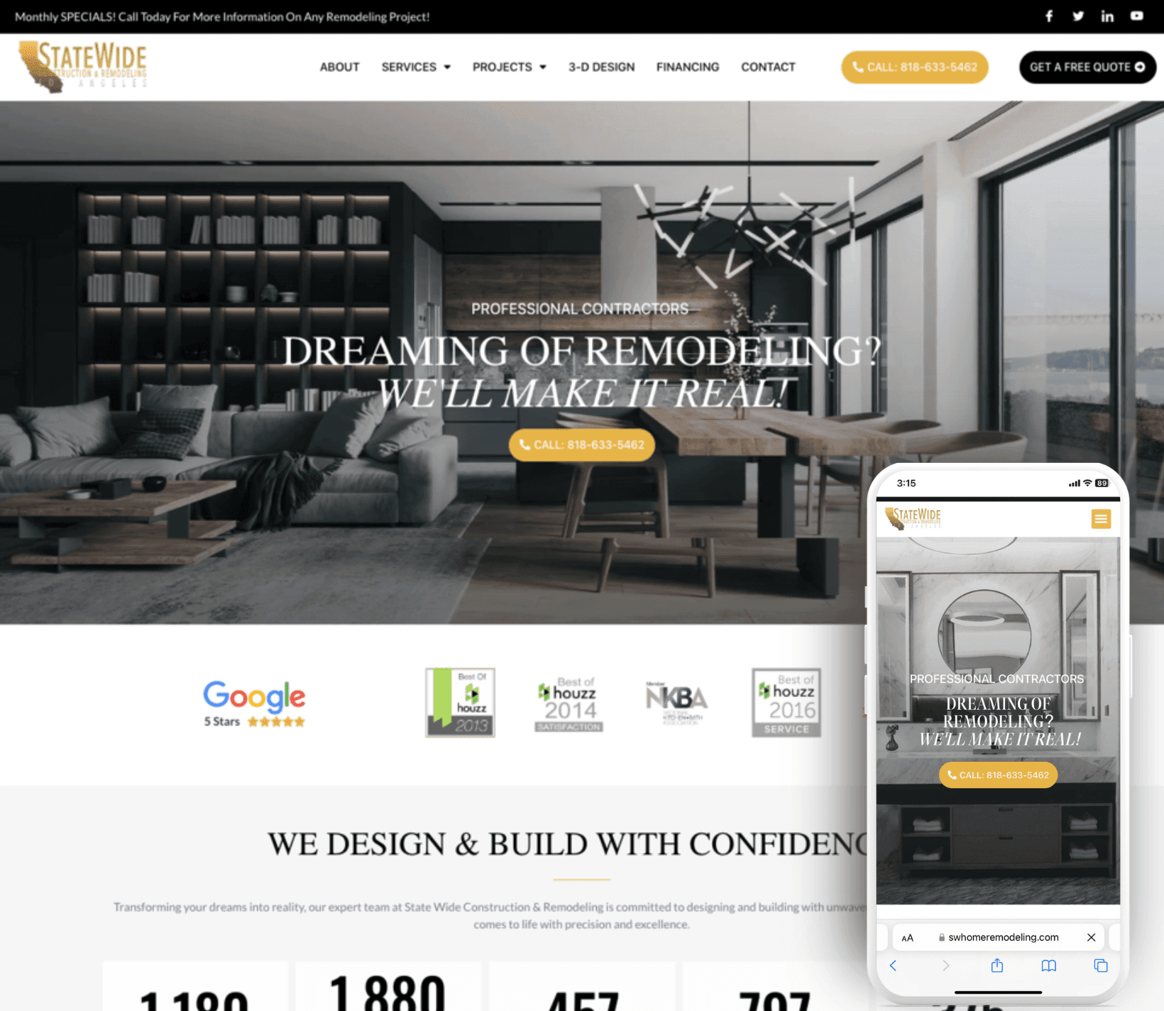 State Wide Construction and Remodeling - Geeks5g Digital Marketing